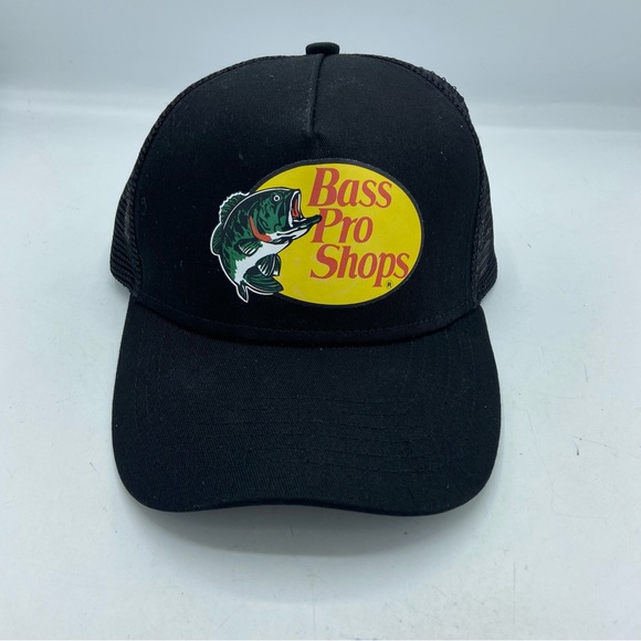 Bass Pro Shops Accessories Bass Pro Shop Trucker Hat Black Snapback Hat Poshmark